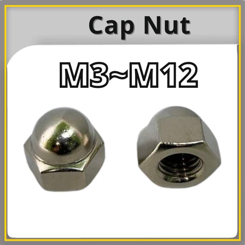 Cap Nut JIS | Nickel Plating | M3 M4 M5 M6 M8 M10 M12 | Dome Nut Acorn ...