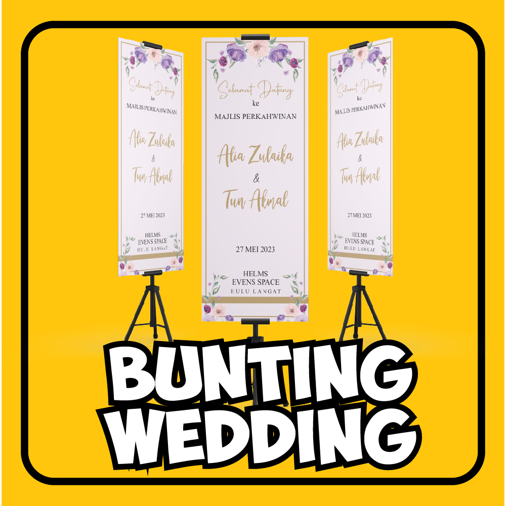 BUNTING BANNER WEDDING | BUNTING KAHWIN | BANNER WEDDING | BANNER ...