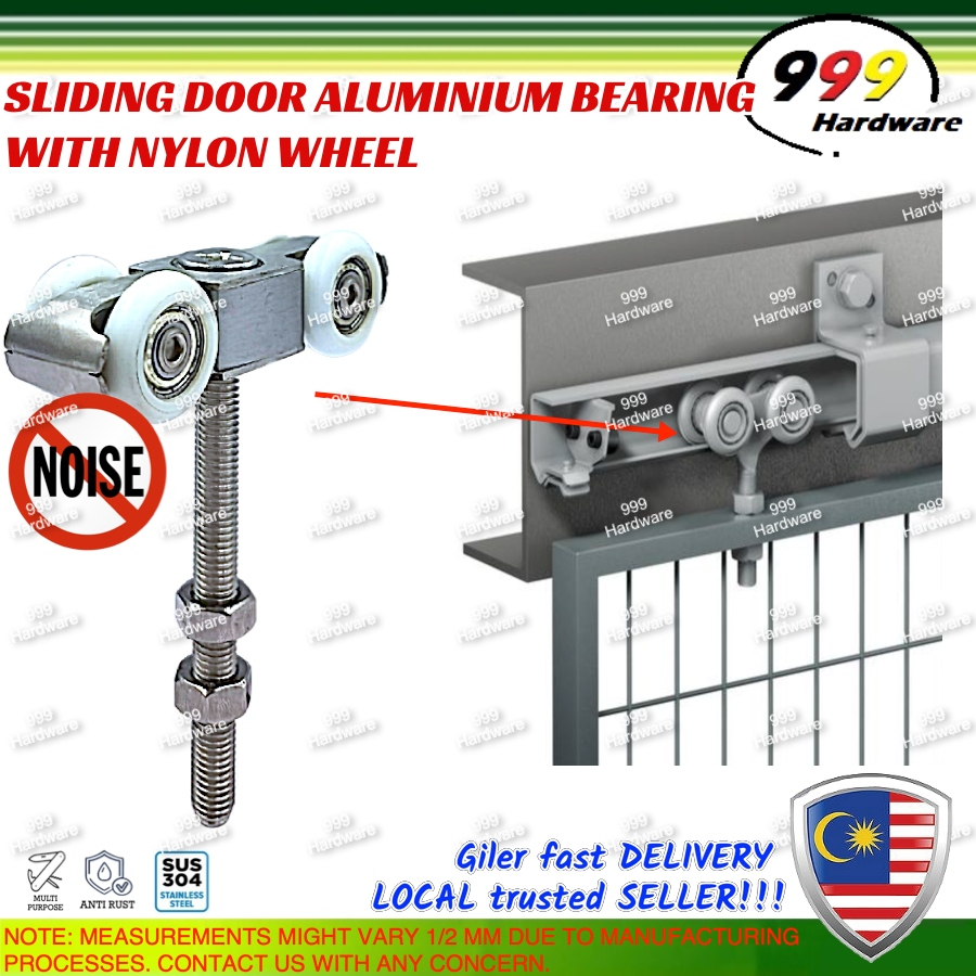 999 Sliding Door Aluminium Bearing Nylon Wheel With Bolt & Nut / Besi ...