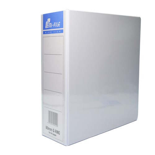 Emi-File A4 Size White Q-Ring Document File - 80mm, 65mm | Shopee Malaysia