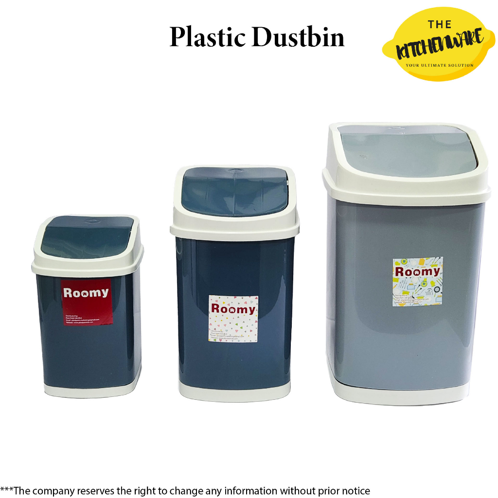 Roomy Mini Dustbin /Plastic Dustbin /Tong Sampah Plastik /Plastik Tong ...