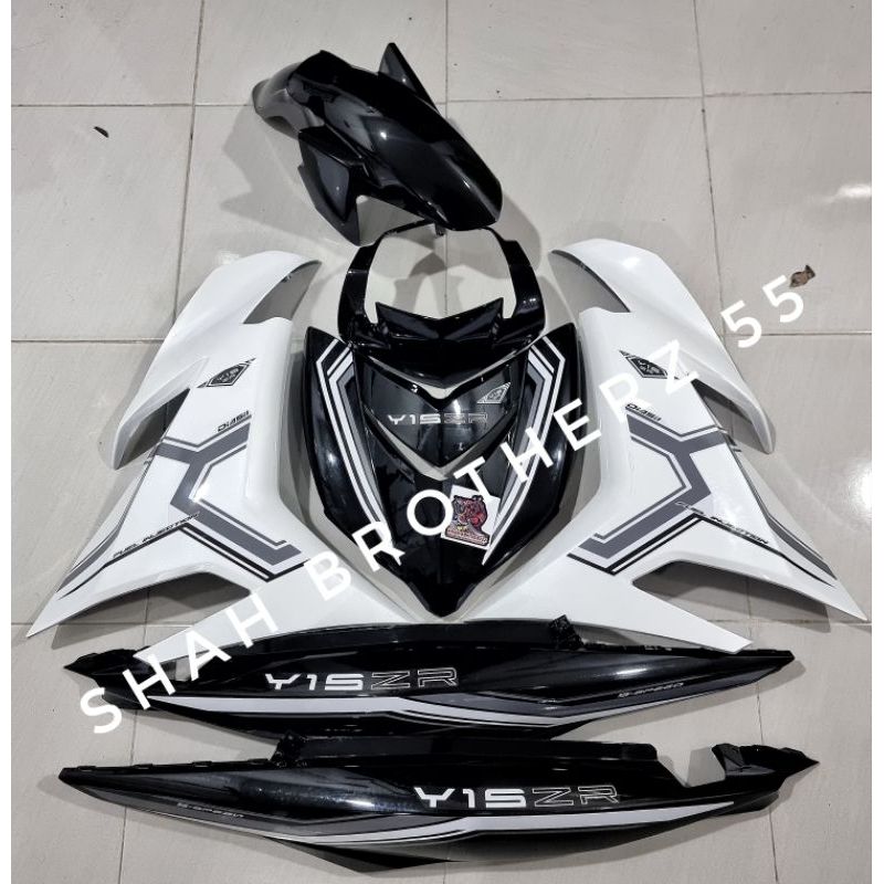 COVERSET Y15 V1/V2 HITAM PUTIH CUSTOM STRIPE Y16 🔥 | Shopee Malaysia