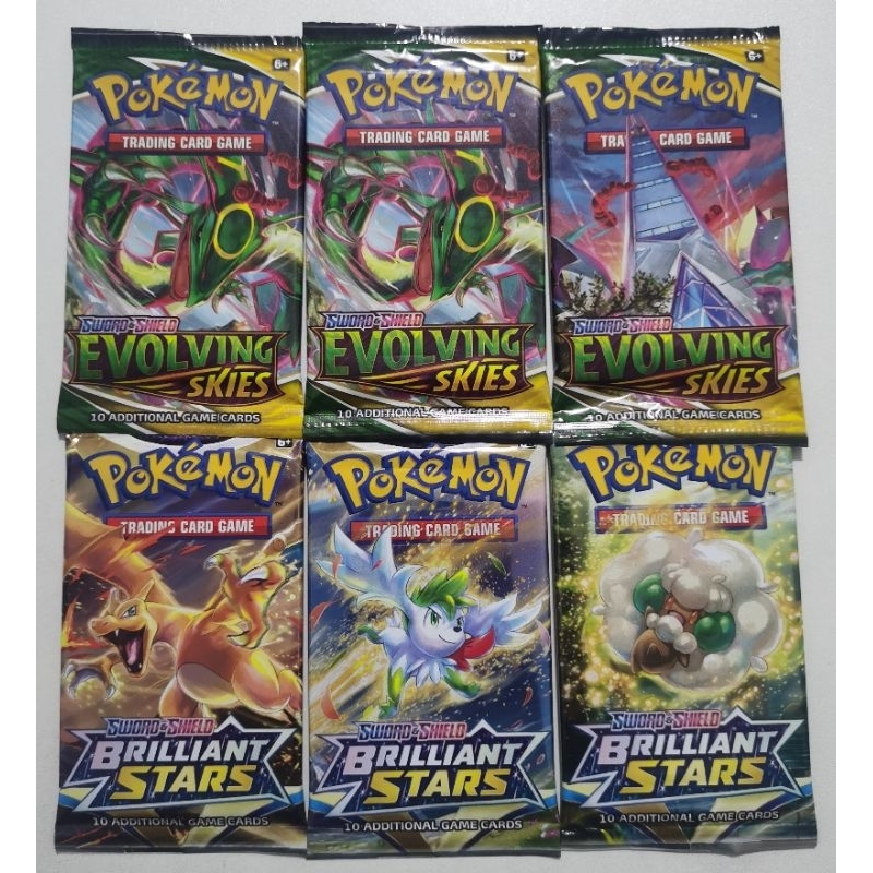 Pokémon loose Packs - Evolving skies / Brilliant Stars / Paldean ...
