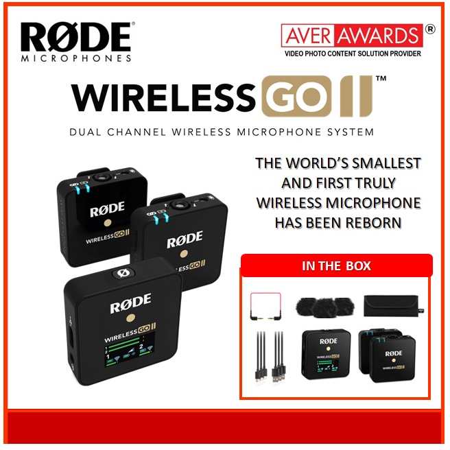 Rode Wireless GO II Dual 2-Person // Wireless GO II Single Compact Digital Wireless Microphone ...
