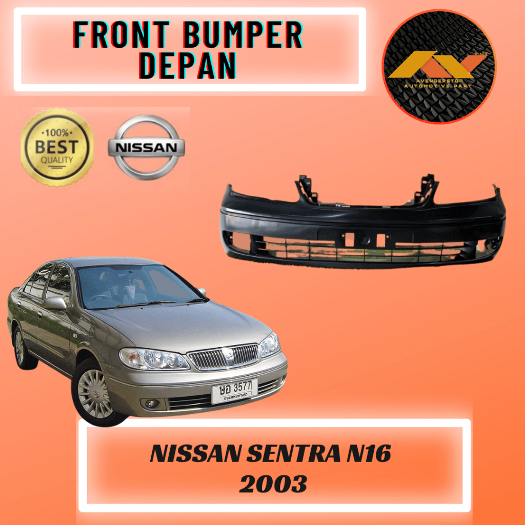 NISSAN SUNNY SENTRA N16 2003 FRONT BUMPER DEPAN PP MATERIAL NEW HIGH ...