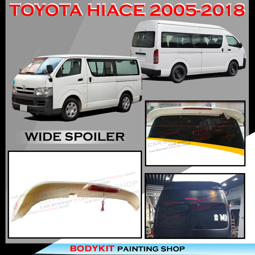 TOYOTA HIACE COMMUTER OLD 2005-2018 WIDE STYLE SPOILER REAR ROOF ...