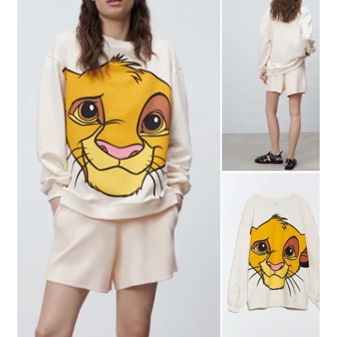 LION SWEATSHIRT ZARA DESIGN ( no tag zara ) | Shopee Malaysia