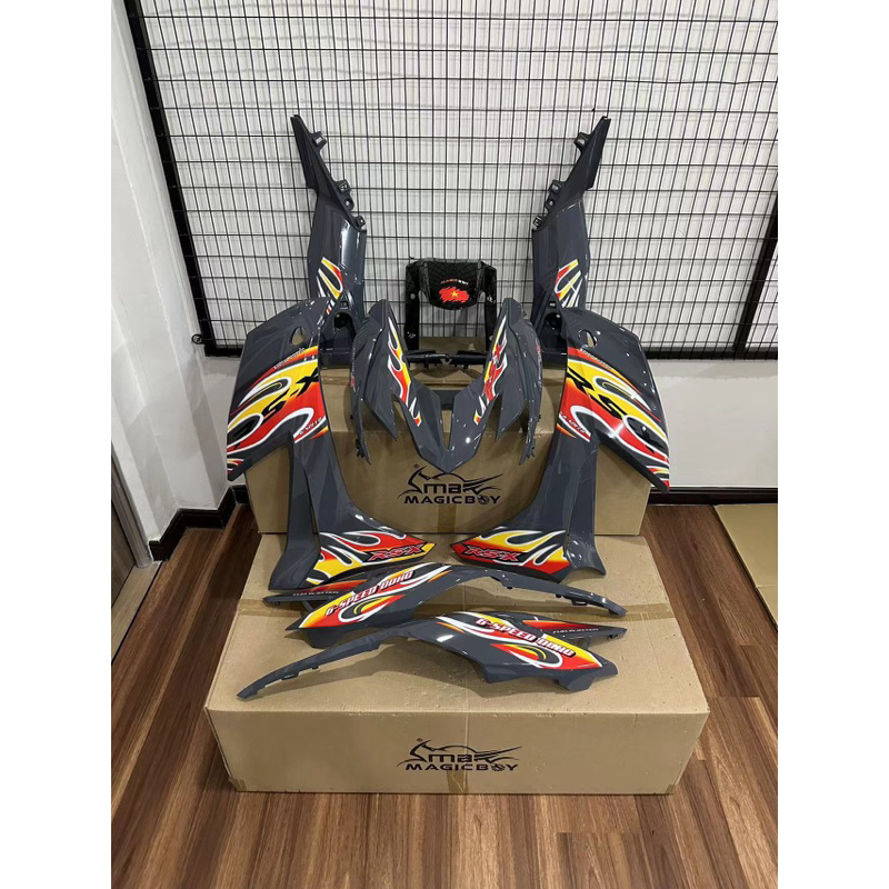 MAGIC BOY COVER SET CUSTOM HONDA RSX 150 API FIRE NARO GREY | Shopee ...