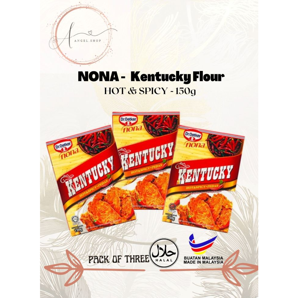 3 BOXES /SET 📢📢 NONA KENTUCKY FLOUR -HOT & SPICY - 150g | Shopee Malaysia