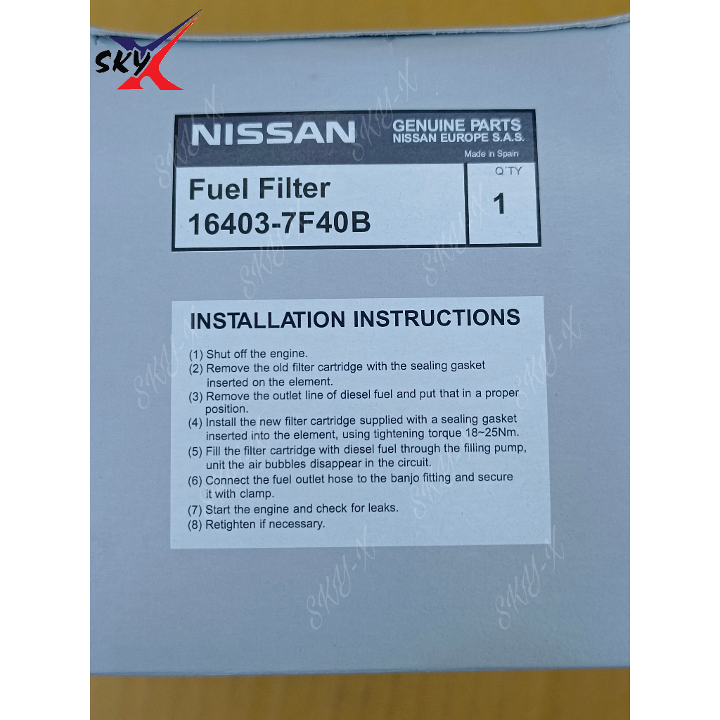 ORIGINAL NISSAN FUEL FILTER (16403-7F40B) FOR NAVARA D40 | Shopee Malaysia