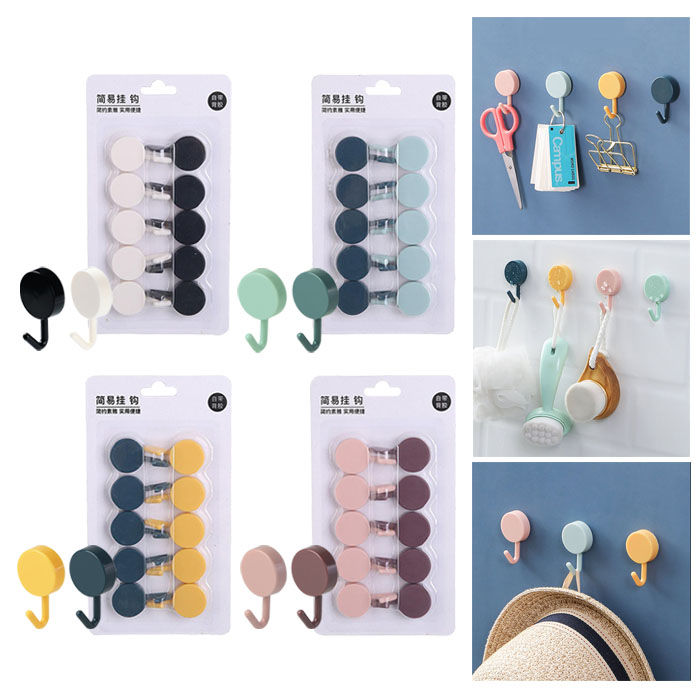 Clearance 10pcs/pack Self Adhesive Strong Sticky Hook Waterproof Wall ...