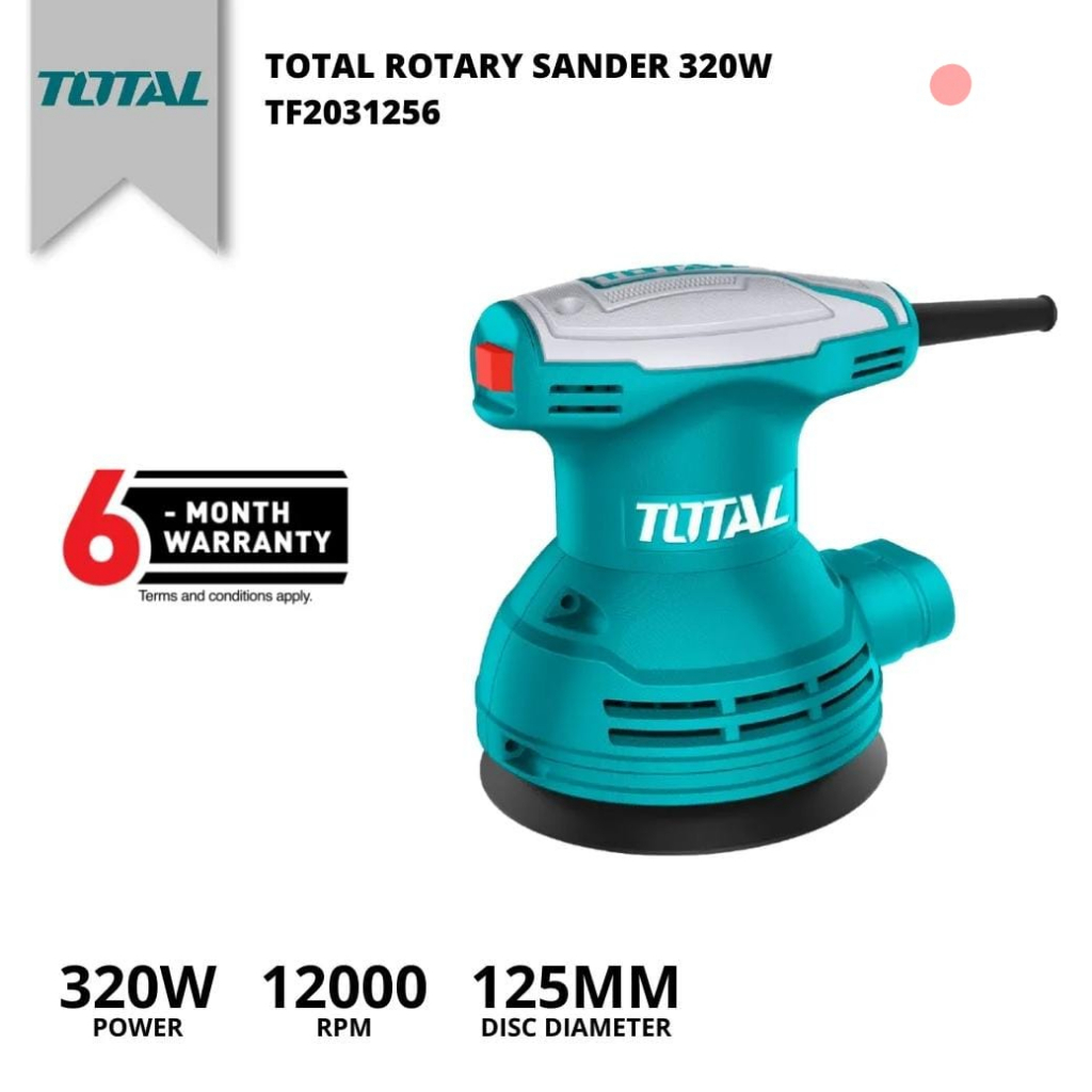 TOTAL Rotary Sander 320W TF2031256 | 6 Months Warranty | Shopee Malaysia