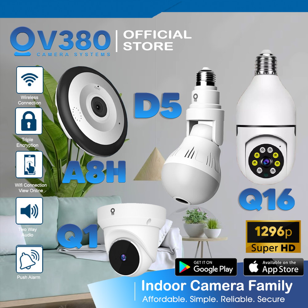 CCTV V380 Panoramic 360° | Fish Eye / Ceiling Mounted Dome WIFI IP ...