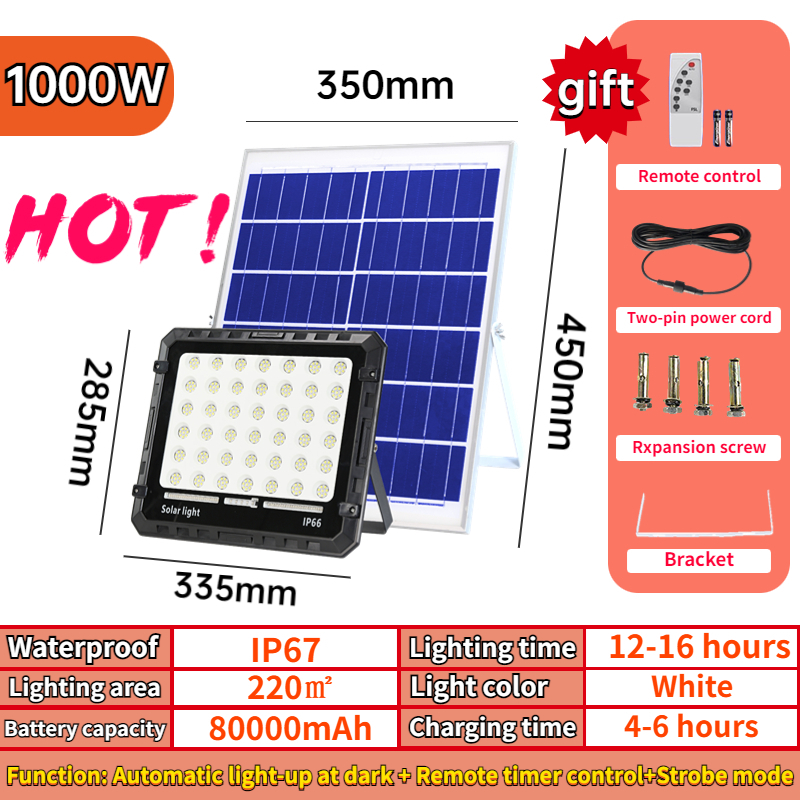 READY STOCK Solar Spotlight 1000W Solar light outdoor lighting 太陽能燈 ...