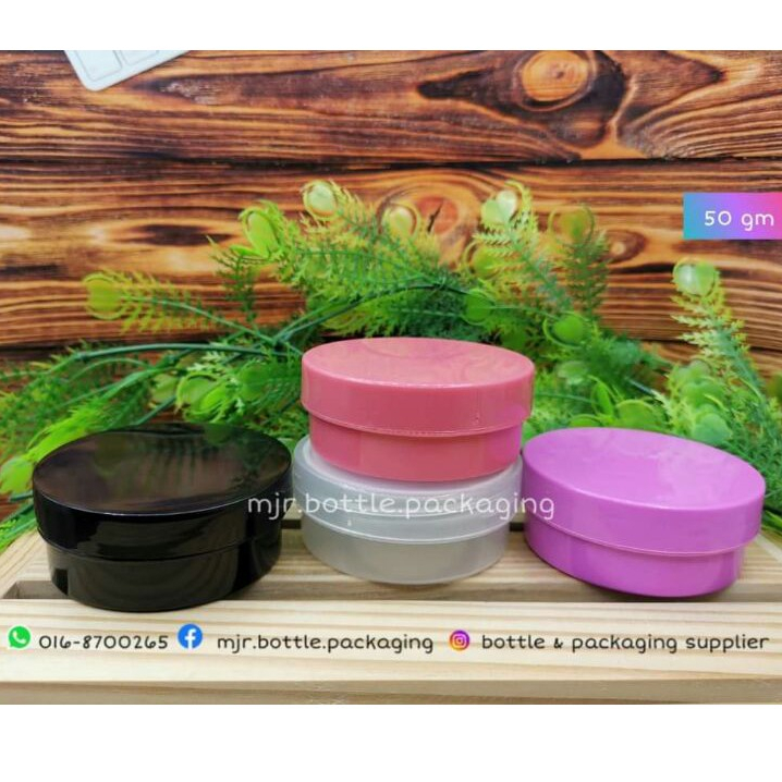 Plastic Container Bekas plastik face Scrub pomade balm 50gram 100gram ...