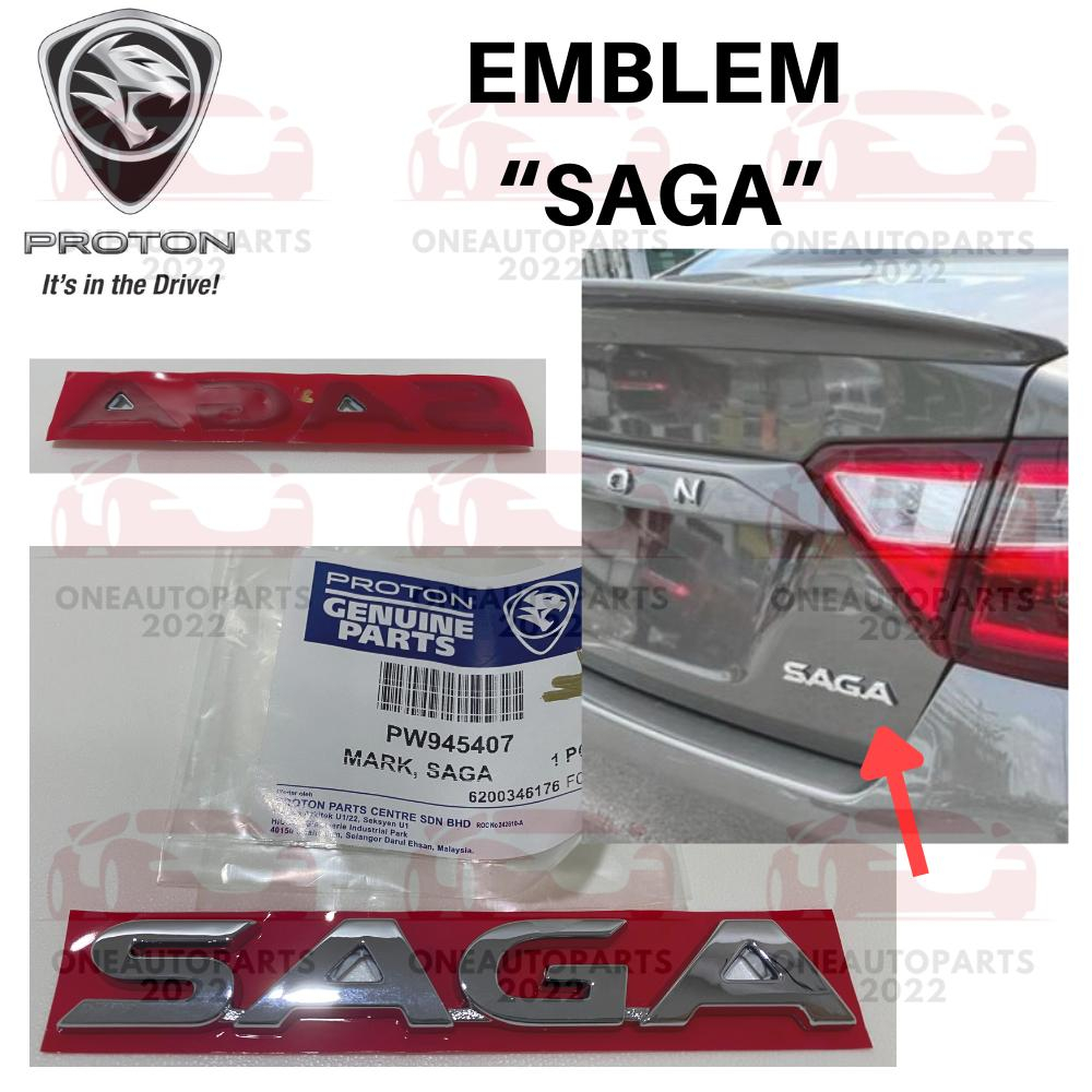 [ORIGINAL PROTON PARTS] EMBLEM LOGO MARK CHROME TRUNKLID REAR BELAKANG ...