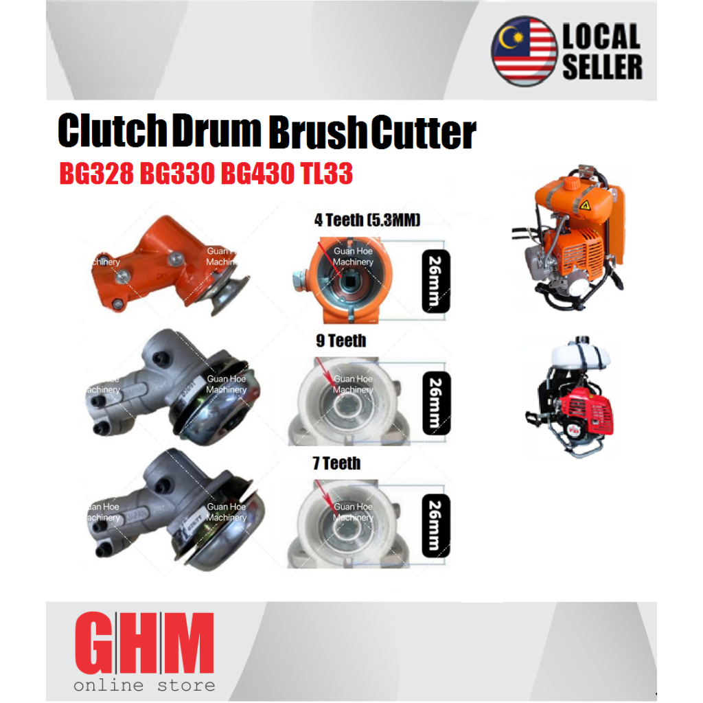 Gear Case Assy Brush Cutter Trimmer Kepala Gearbox Mesin Rumput ST-415 ...