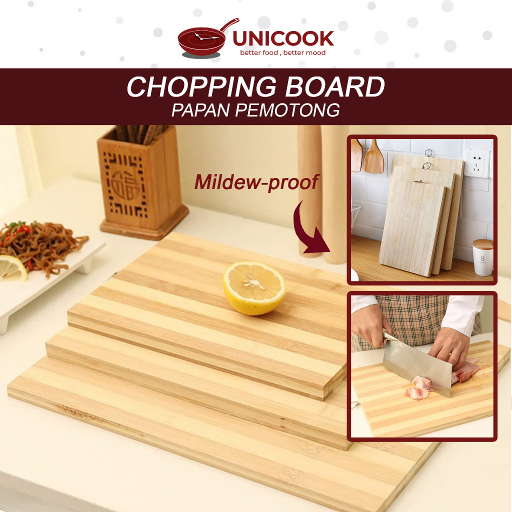 Bamboo Chopping Board, Cutting Board , Fruit Food Board / Papan ...
