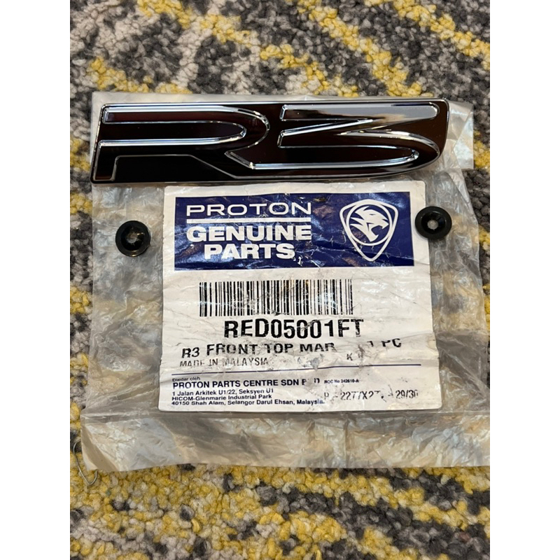Original Proton Satria GTi R3 Dan Satria Neo R3 Emblem Front Grille ...