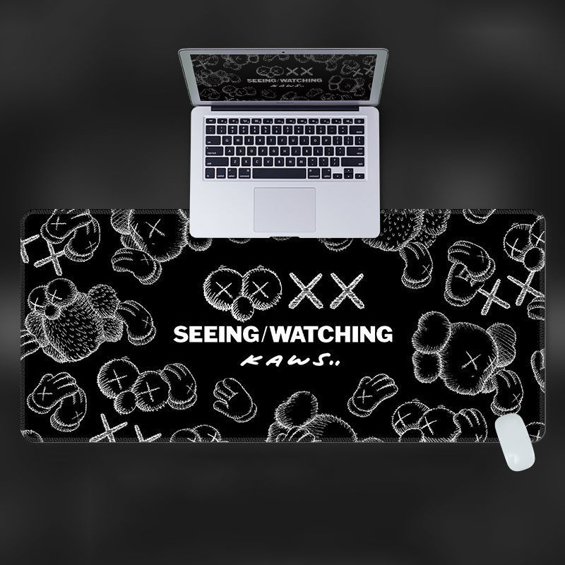 Kaws Gaming Mouse Pad 80x30cm Cartoon Extra Large Anti-Slip Desk Mat ...