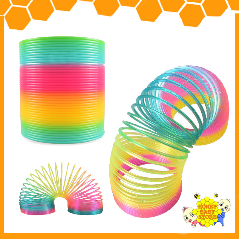 Colorful Circle Rainbow Ring Spring Kids Bounce Toys Funny Interesting ...