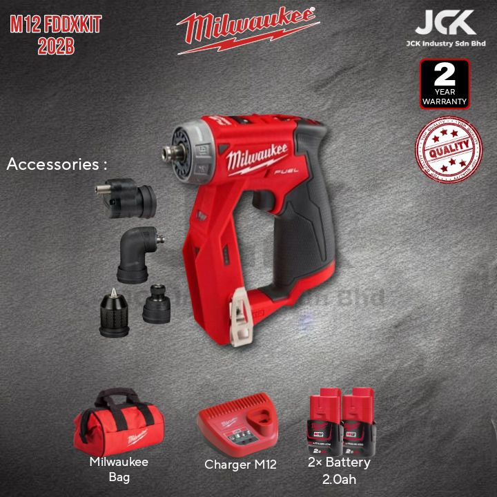 MILWAUKEE M12 FDDXKIT Fuel 4 In 1 Installation Drill / Drivers M12 ...