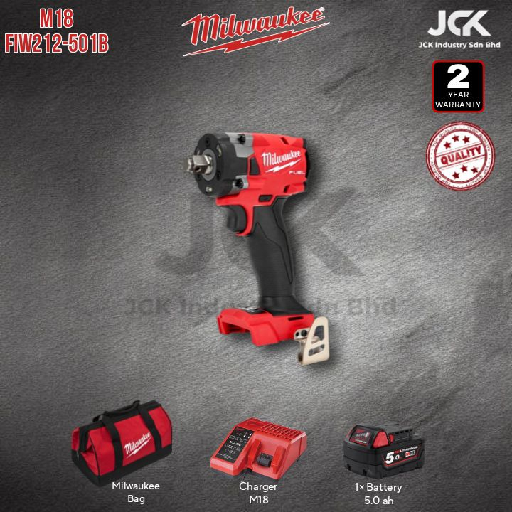 MILWAUKEE M18 FIW212 FUEL™ 1/2” CORDLESS COMPACT IMPACT WRENCH ...