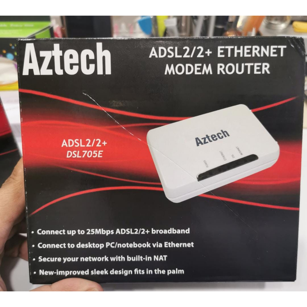 Aztech ADSL 2/2 + ETHERNET MODEM ROUTER | Shopee Malaysia