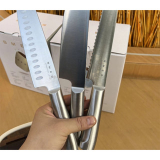 💛SMEG Knife Holder Set Smag Vintage Stainless Steel Kitchen Knife Home ...