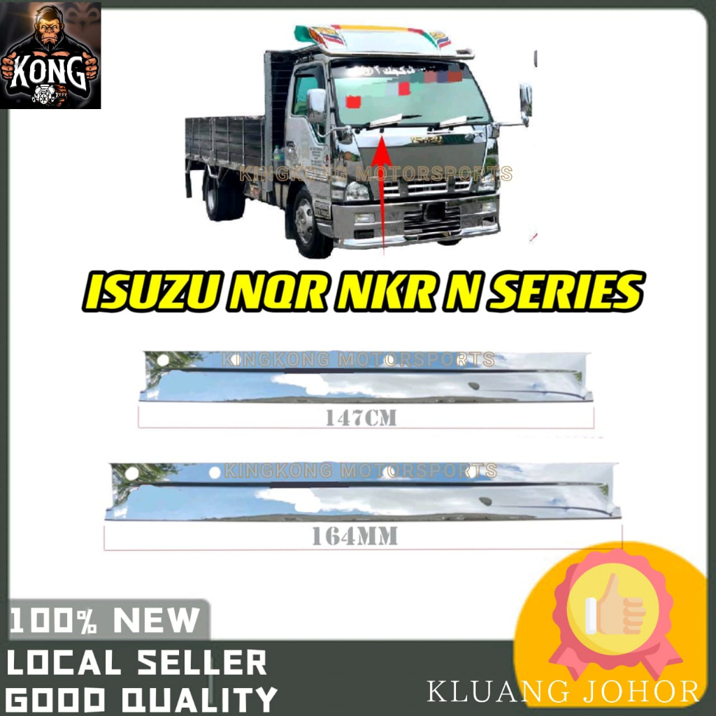 ISUZU NQR NKR N SERIES CHROME WIPER PANEL COVER UNDER WIPER PENUTUP ...