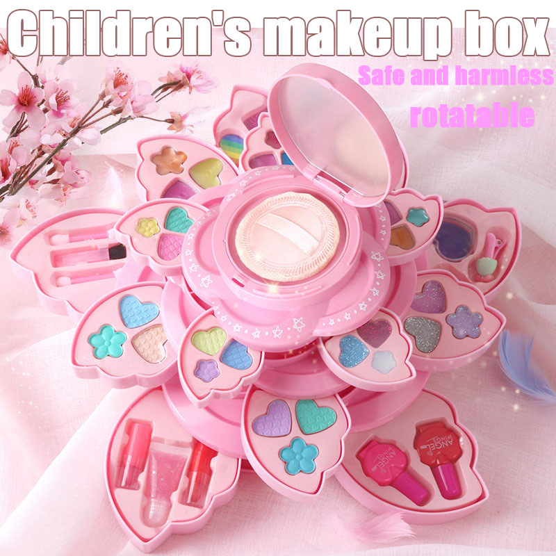 【Hot new】Children's Cosmetic Toy Set Girl Princess Makeup Box Washable ...