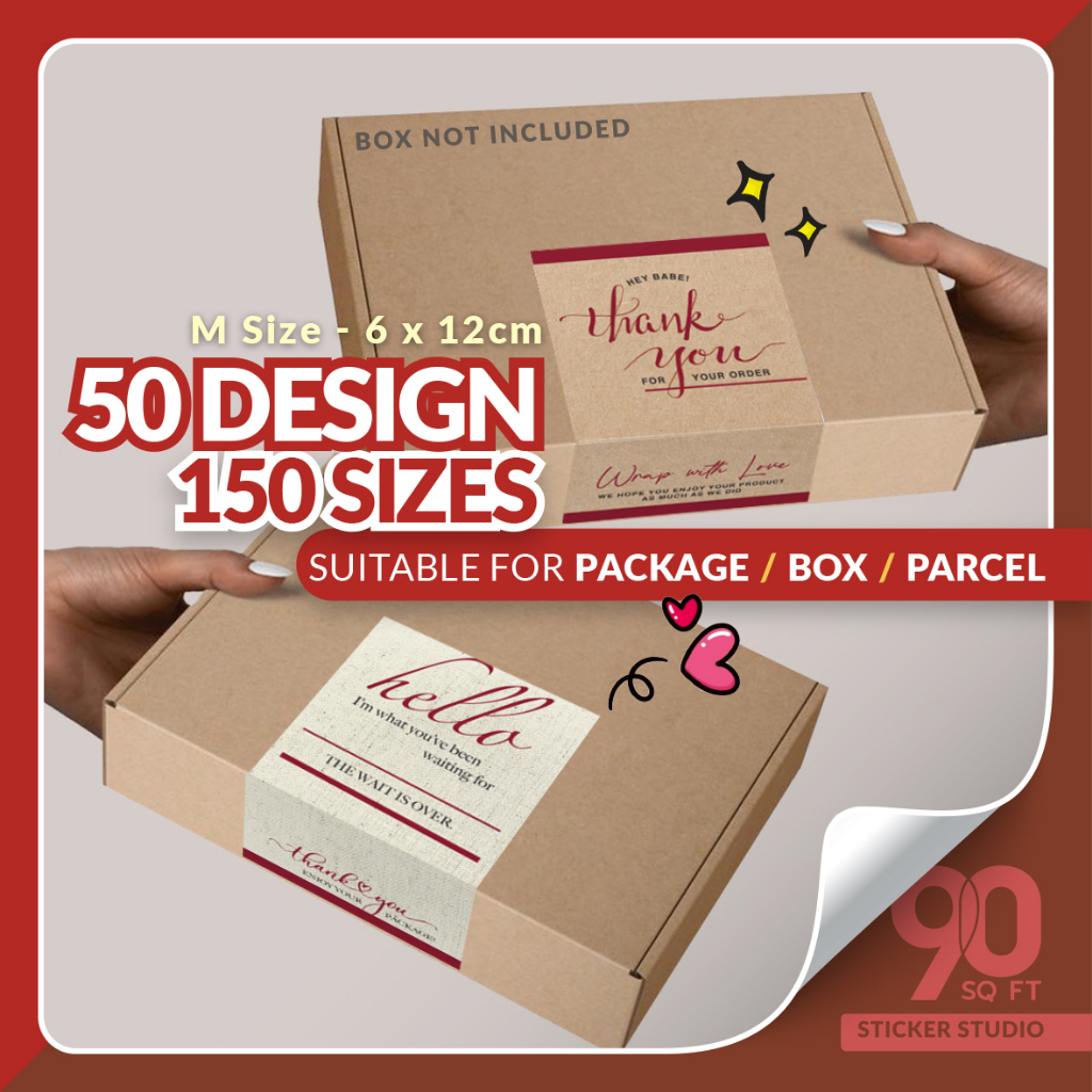Parcel Seal Labels Stickers 包裹封条贴纸 [ Medium #MP #MC ] M - 6x12cm ...