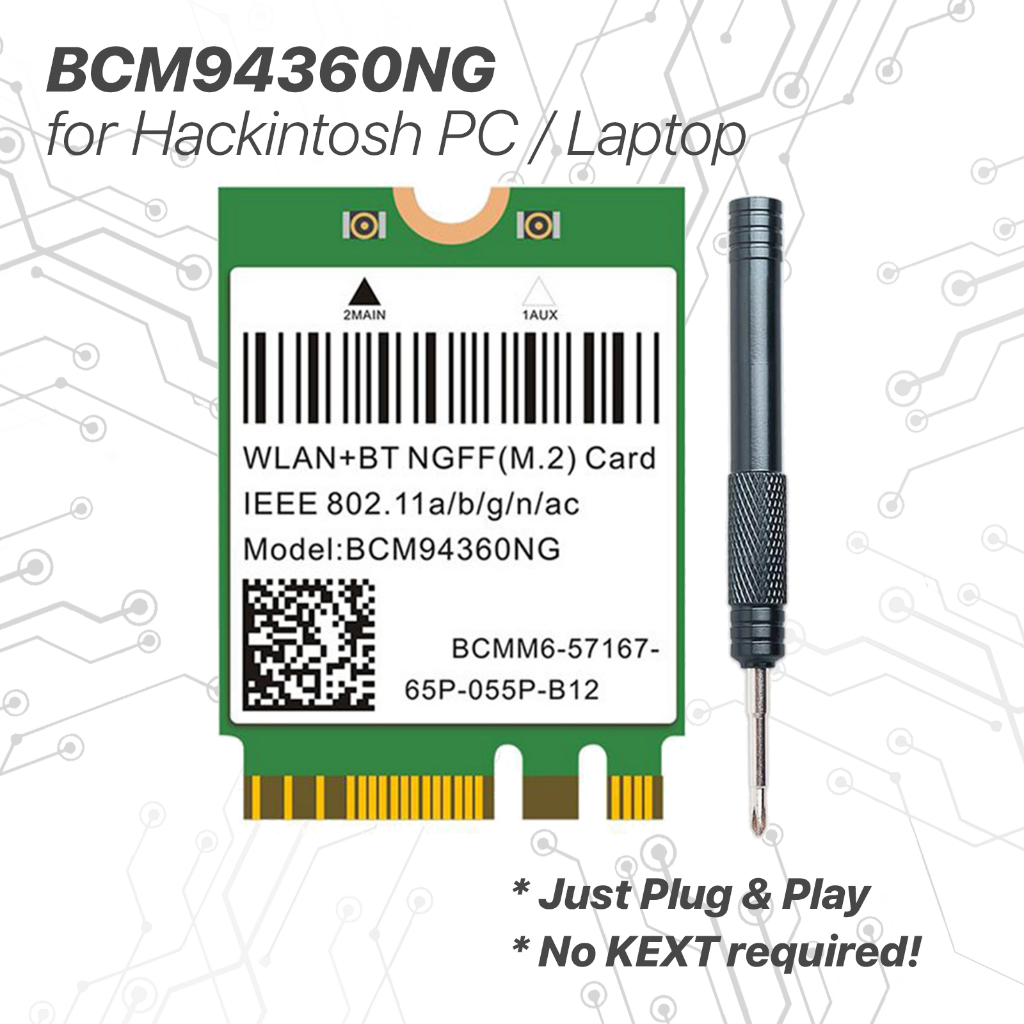 (READY STOCK!) Dual Band 1200Mbps BCM94360NG WiFi Card for Hackintosh ...