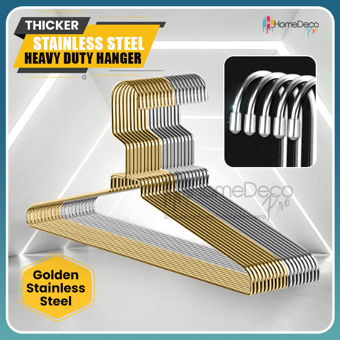 Golden Stainless Steel Cloth Hanger Clothes Hanger Drying Hanger Metal ...