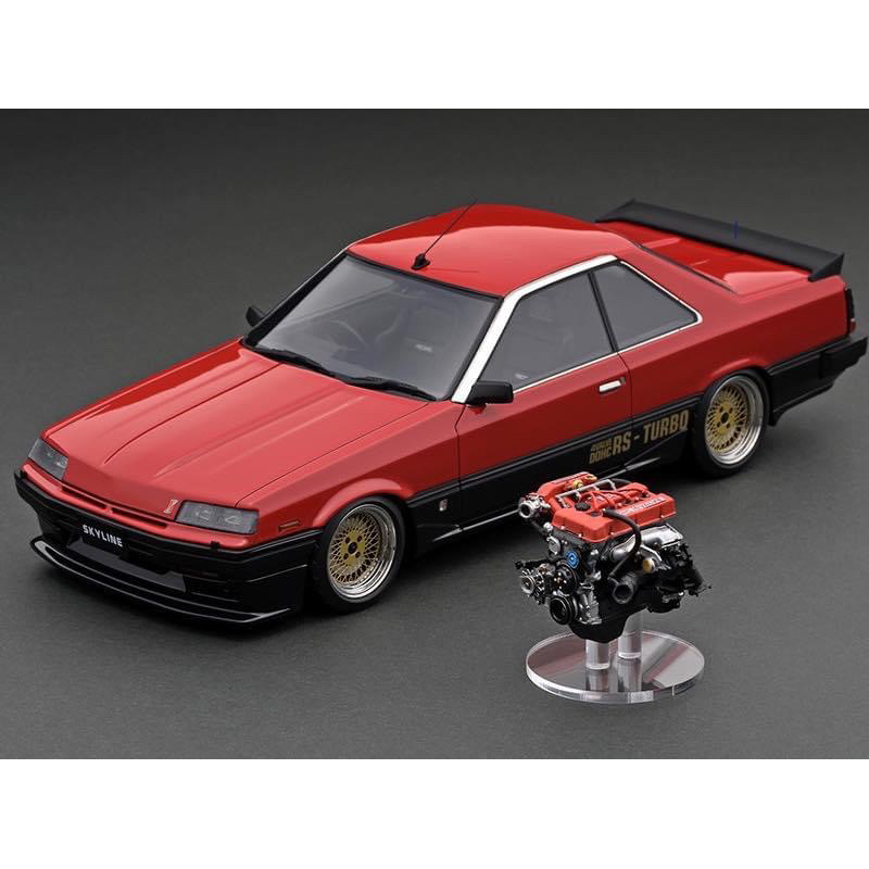 Ignition Model IG2439 1/18 Scale Nissan Skyline 2000 RS-X Turbo-C (R30) Red/Black With Engine ...