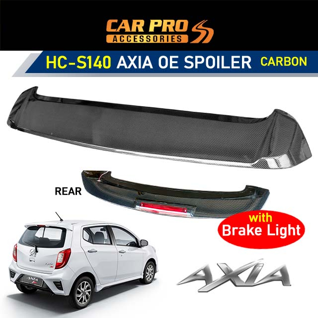 Perodua Axia 2014 - 2022 Oem Carbon Spoiler Bodykit With Led Brake Lamp ...