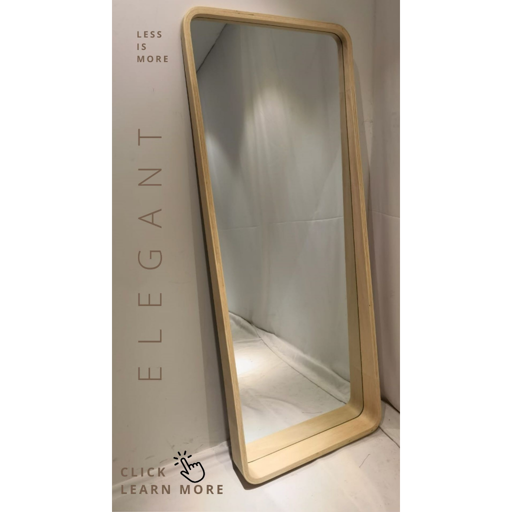 Cermin Panjang Standing Long Mirror Home decor, Full Length Mirror ...