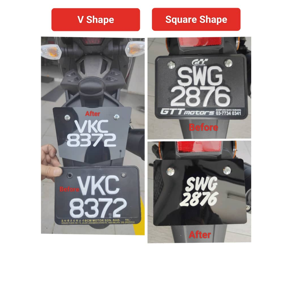 Arcylic Crystal/Mahjong Plate Motorcycle (Rear)LC | Shopee Malaysia