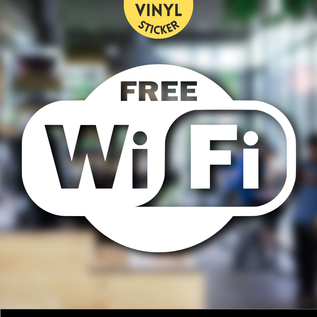 (Ready Made) FREE WIFI / BUSINESS PROMO IDEAS / KEDAI BARU - Vinyl ...