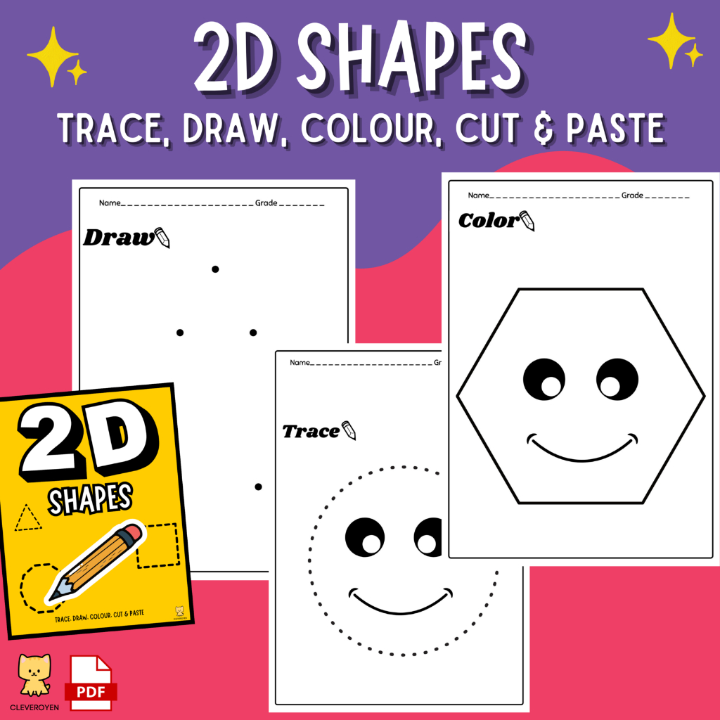 [PDF] 2D Shapes Worksheets and Activity for Kids, Kindergarten ...