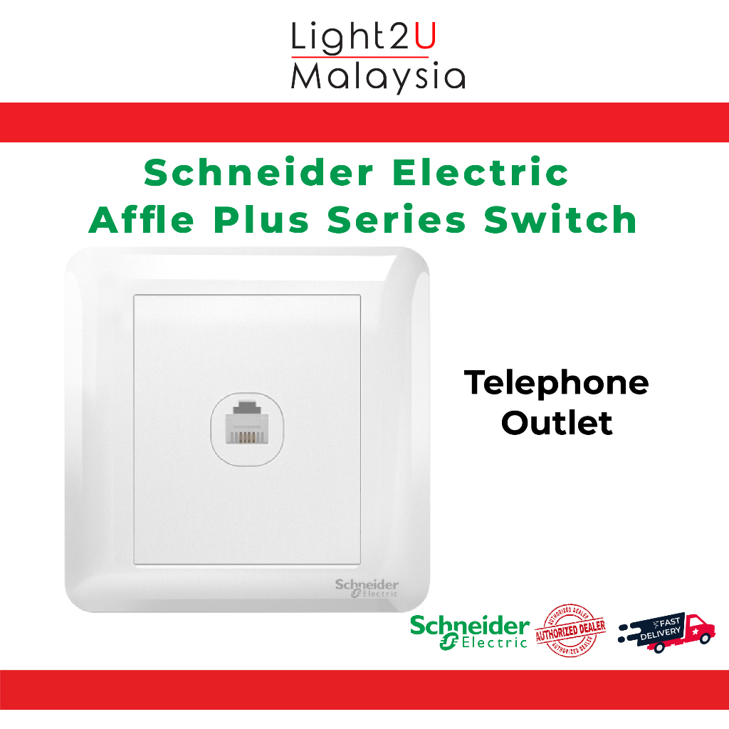 Schneider Electric Affle Plus Series Switch Fluorescent Locator White ...