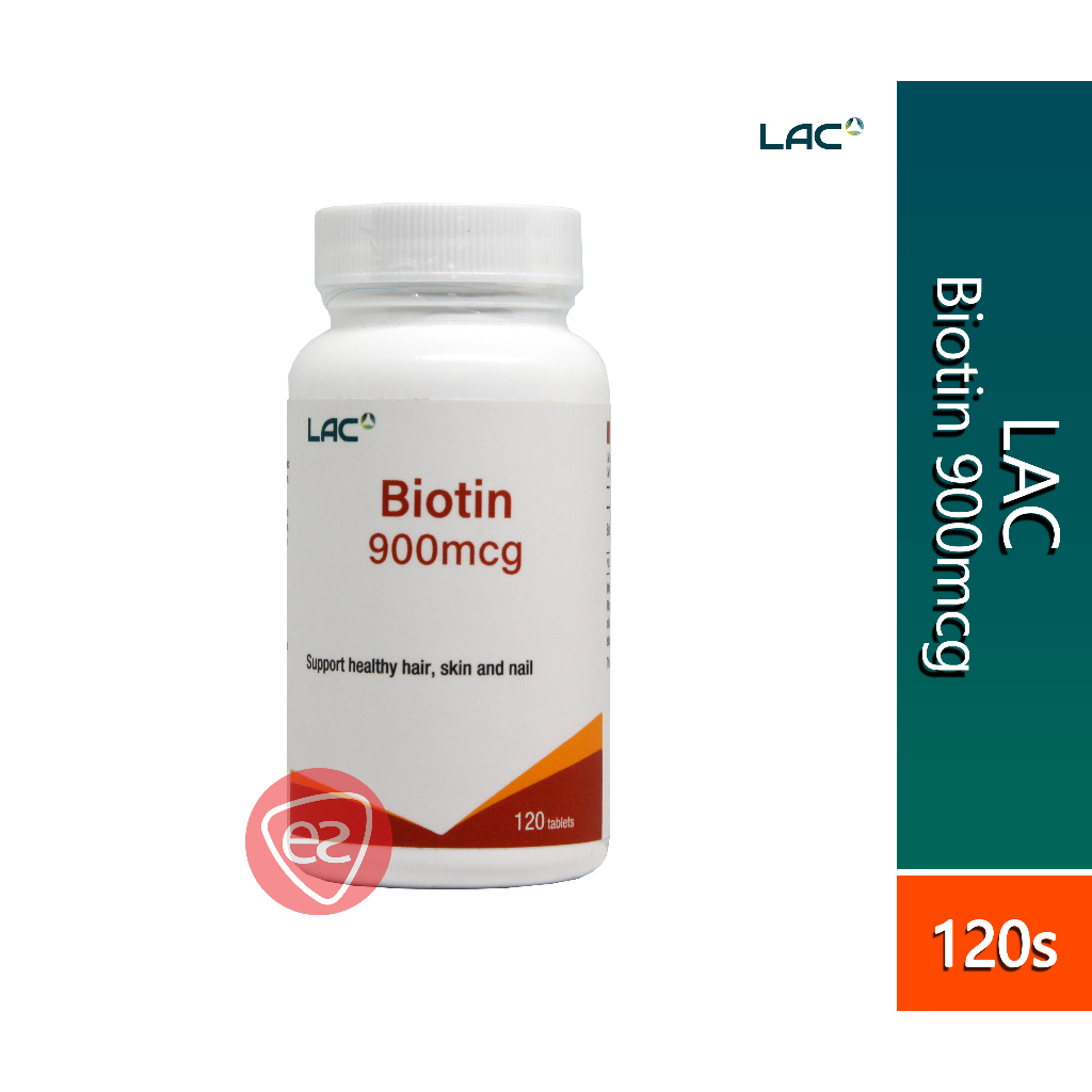 LAC BIOTIN 900MCG TABLETS 120S (NEW IMPROVED | PREVIOUSLY KNOWN AS GNC ...