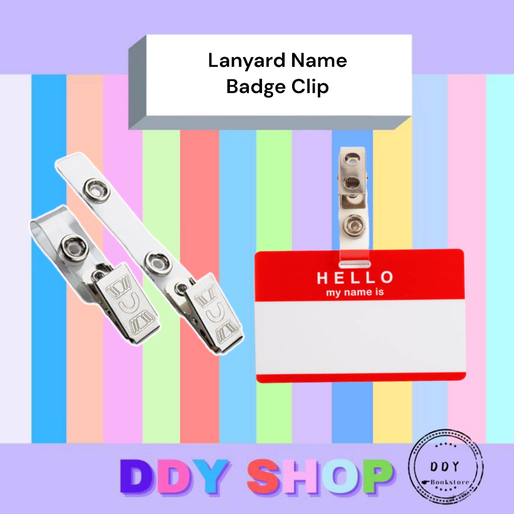 Lanyard Name Badge Clips/ Card Holder Clips/ Metal Name Tag Clips ...