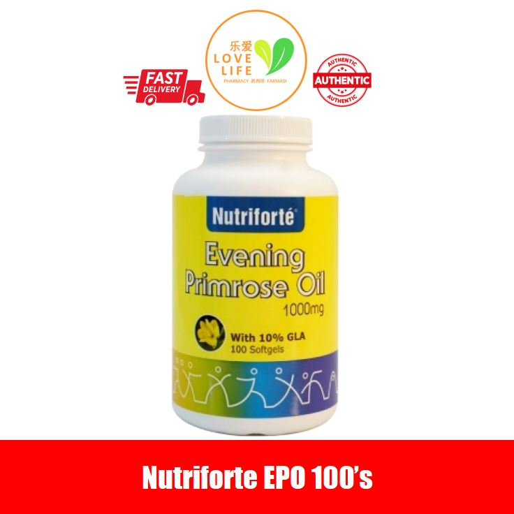 Nutriforte Evening Primrose Oil 1000mg 100 softgels 100's | Shopee Malaysia