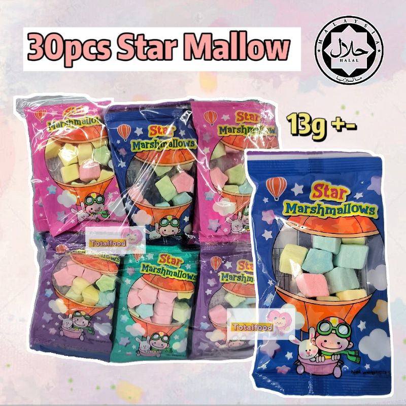 Star Marshmallow colourful mallow party pack 30pcs x13g | Shopee Malaysia