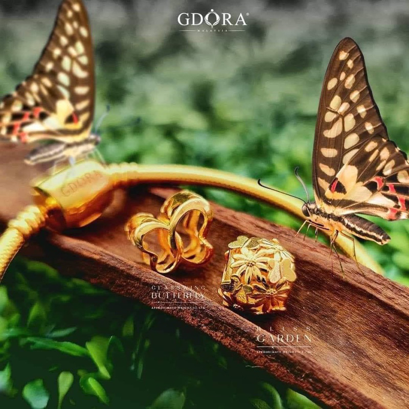 Niza Dora Gold Gdora Glasswing Butterfly Bead | Shopee Malaysia