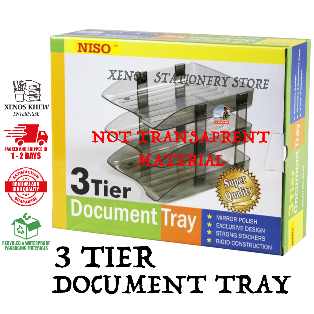 NISO DOCUMENT TRAY 3 TIER DT8230 [NOT TRANSPARENT MATERIAL] (READY ...