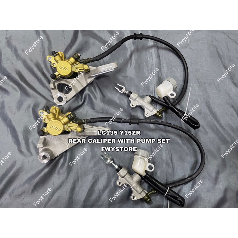 NISSIN REAR CALIPER SET WITH MASTER PUMP LC135 Y15ZR REAR DISC BRAKE ...