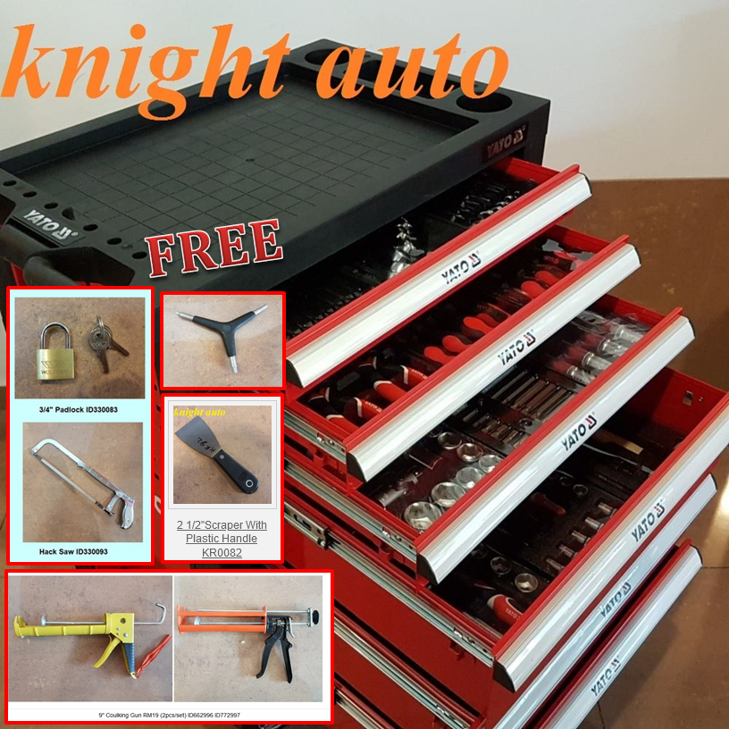 FreeGifts- Yato YT-55300 177pcs Roller Cabinet with Tools 6-Drawers ...