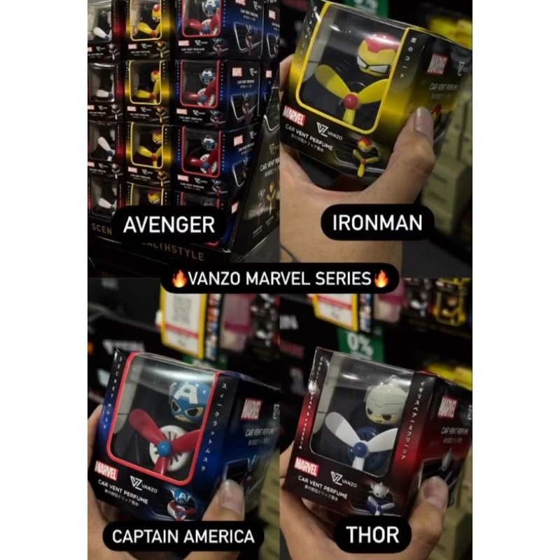 VANZO Marvel Series Car Vent Perfume 4g x 2 (Captain America) ( Ironman ...